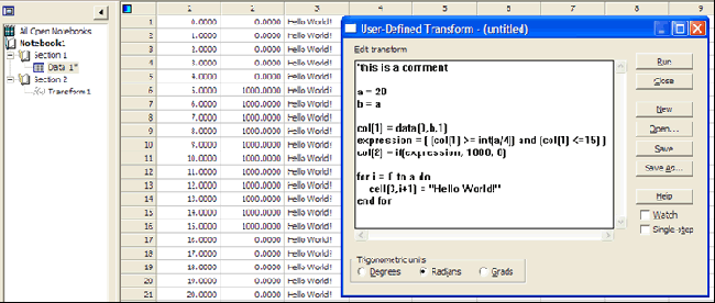 S4U - SigmaPlot Transformation